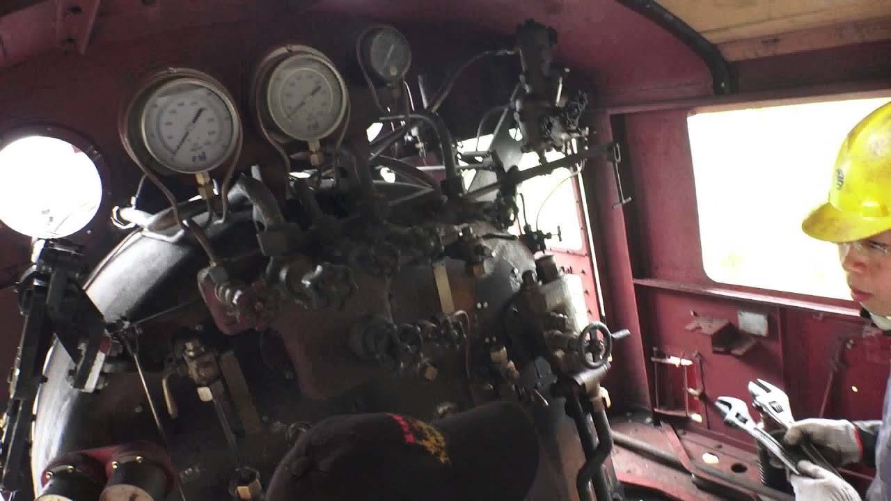 2014.4.25 台鐵 富岡機廠 CT273蒸汽機車 升火動力測試 - YouTube