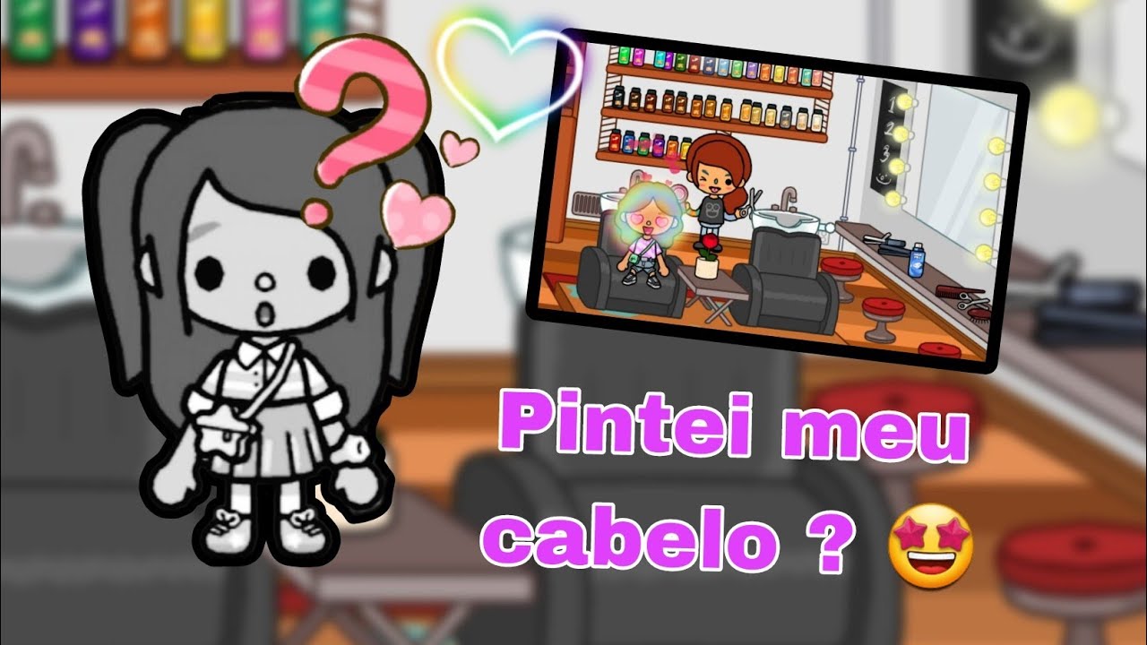 PINTEI MEU CABELO NO TOCA LIFE WORD 😱💇 - YouTube