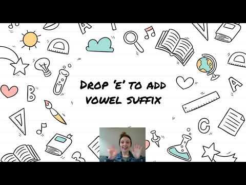 Drop 'e' to Add a Vowel Suffix - YouTube