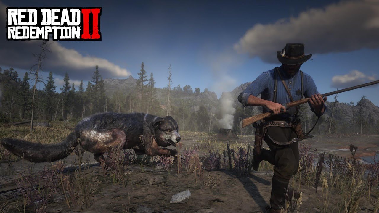 JOHN HUNTING A LEGENDARY WOLF IN RDR 2 - YouTube