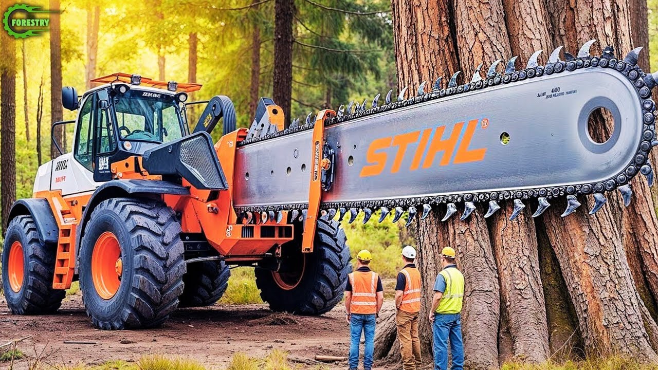 Extreme Dangerous Fastest Big Chainsaw Cutting Tree Machines | Monster ...