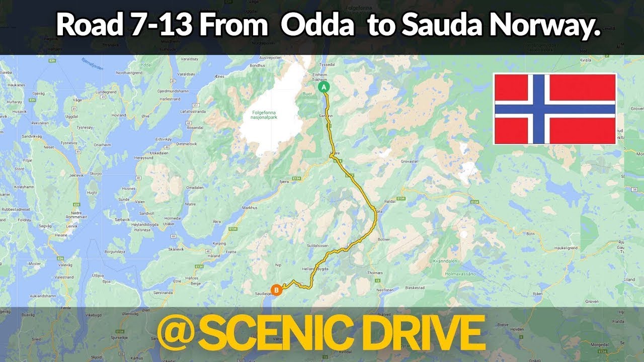 Scenic Drive Odda to Sauda Norway. Road 13 Scenic highway - YouTube