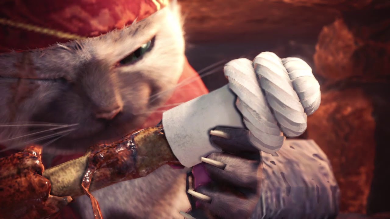 Meowscular Chef's second food preparation animation in Monster Hunter ...