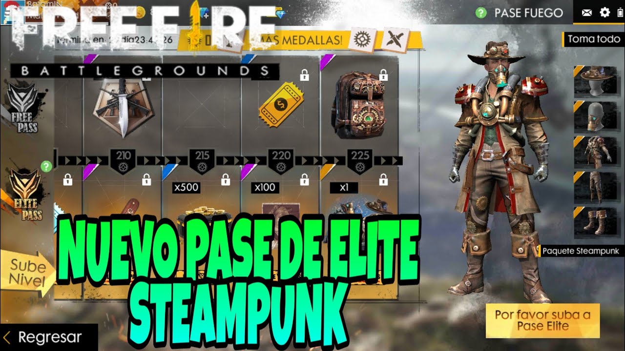 *NUEVO PASE DE ELITE* STEAMPUNK TEMPORADA 7 FREE FIRE - YouTube