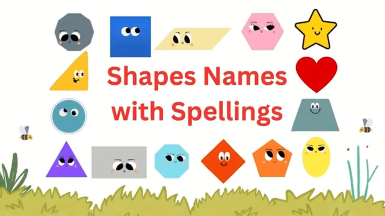 Shapes Names with Spellings,Learn Shapes Name in English,Shapes Names ...