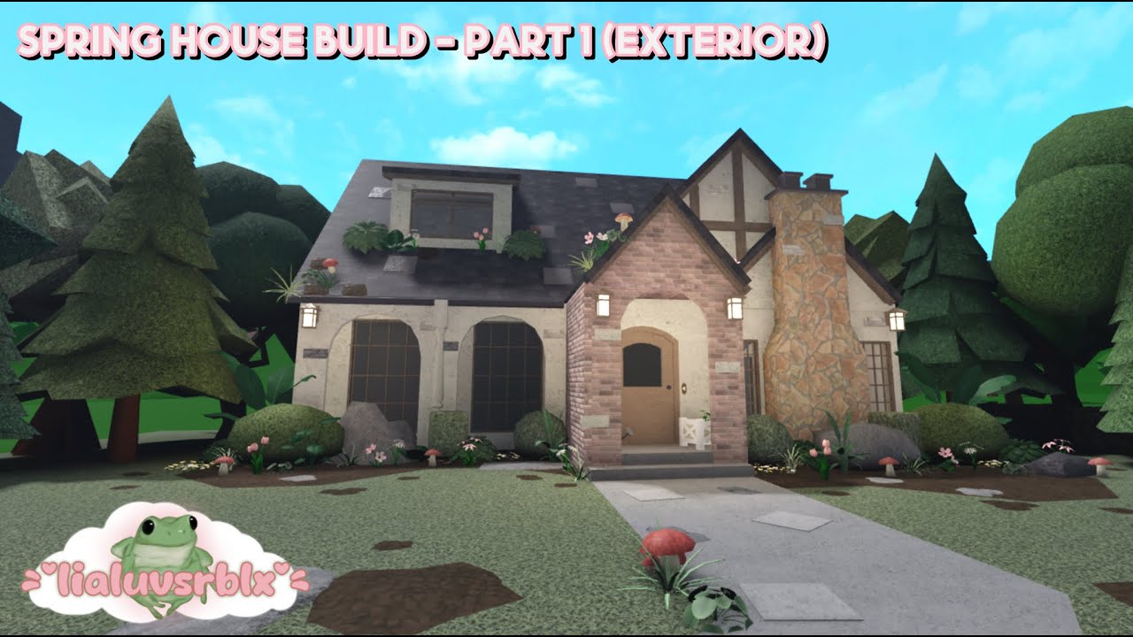 cozy spring cottage build (part 1 - exterior) // Bloxburg 🏠 - YouTube