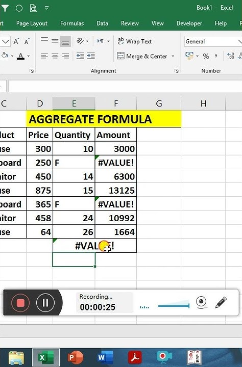 AGGREGATE FORMULA IN MS EXCEL - YouTube