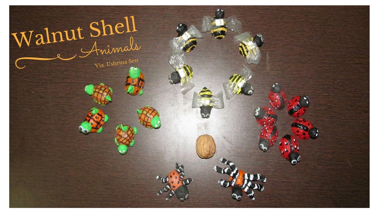 Walnut Shell Animals - YouTube
