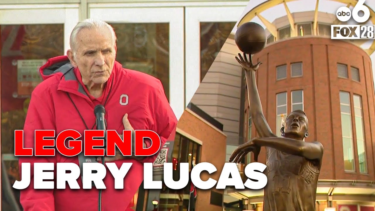Ohio State honors basketball legend Jerry Lucas with statue - YouTube