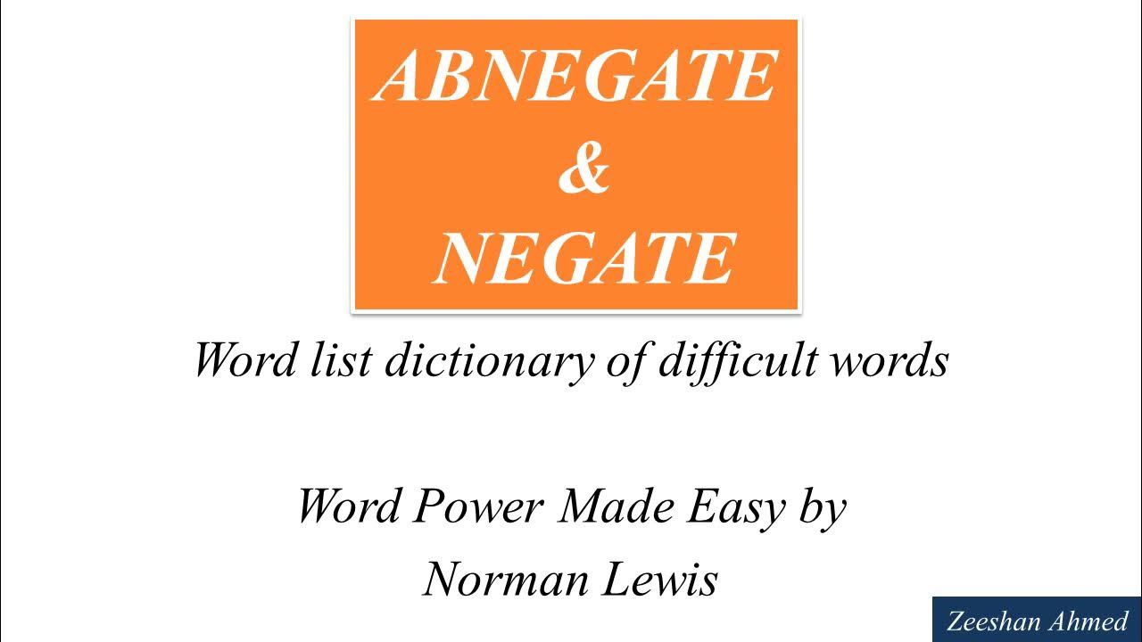 ABNEGATE NEGATE Meaning And Examples Hindi Explanation YouTube abnegate-negate-meaning-and-examples-hindi-explanation-youtube