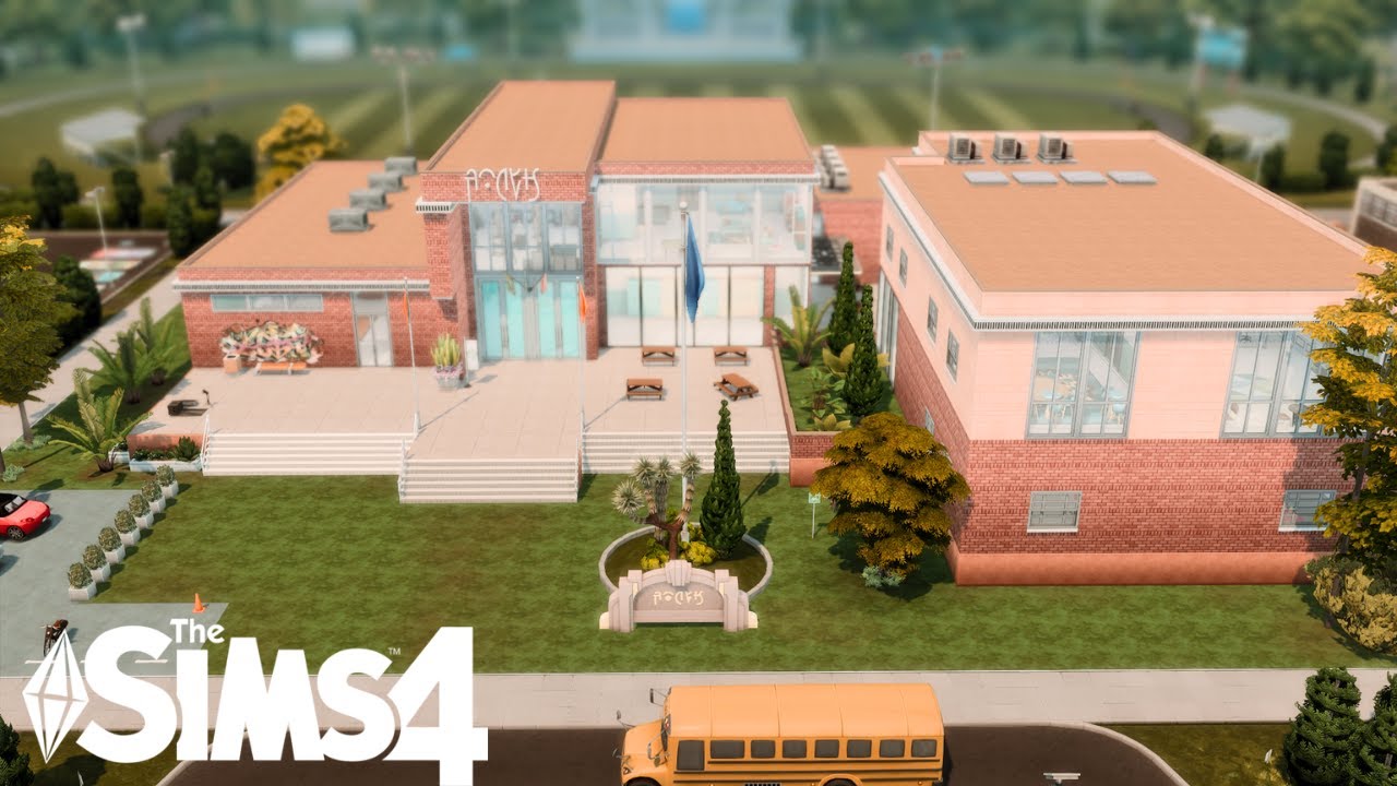 CONSTRUYO UN INSTITUTO! | Public High School | NO CC | Los Sims 4 SPEED ...