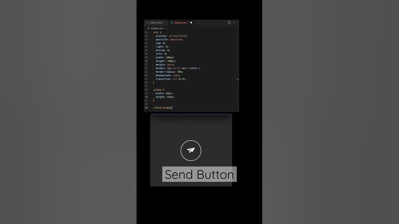 Animated Send Button Html Button Animation Webdesign Webdev Csscoding Coding Learntocode