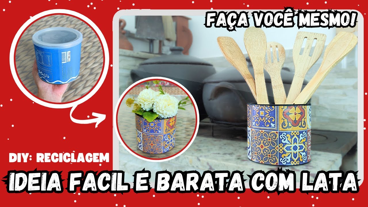 DIY Tutorial - Como ORGANIZAR com lata! Do lixo ao luxo, ideia fácil e ...