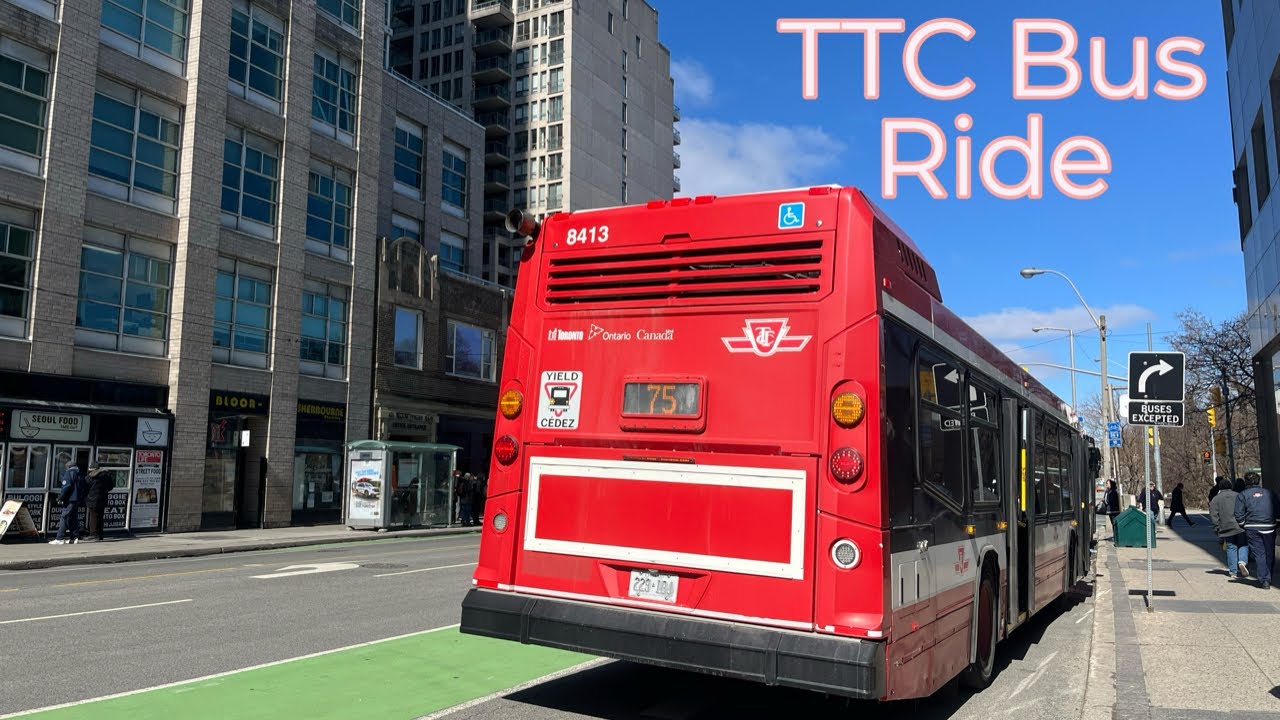 Toronto TTC 75 Sherbourne Bus Ride - Lower Jarvis/Queens Quay to ...