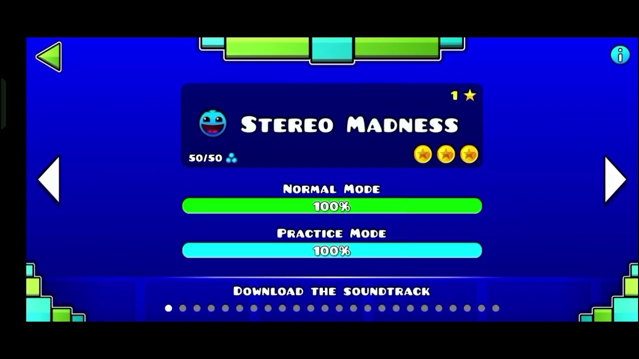 Geometry dash completion - "Stereo Madness" completion by ram [all coins] - YouTube
