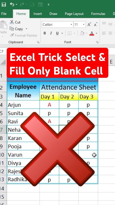 🔥Excel Magic 🪄 Tricks🔥 Fill Blank Cell| Blank Cell Fill In One Click #nkeducationwithcomputer # ...
