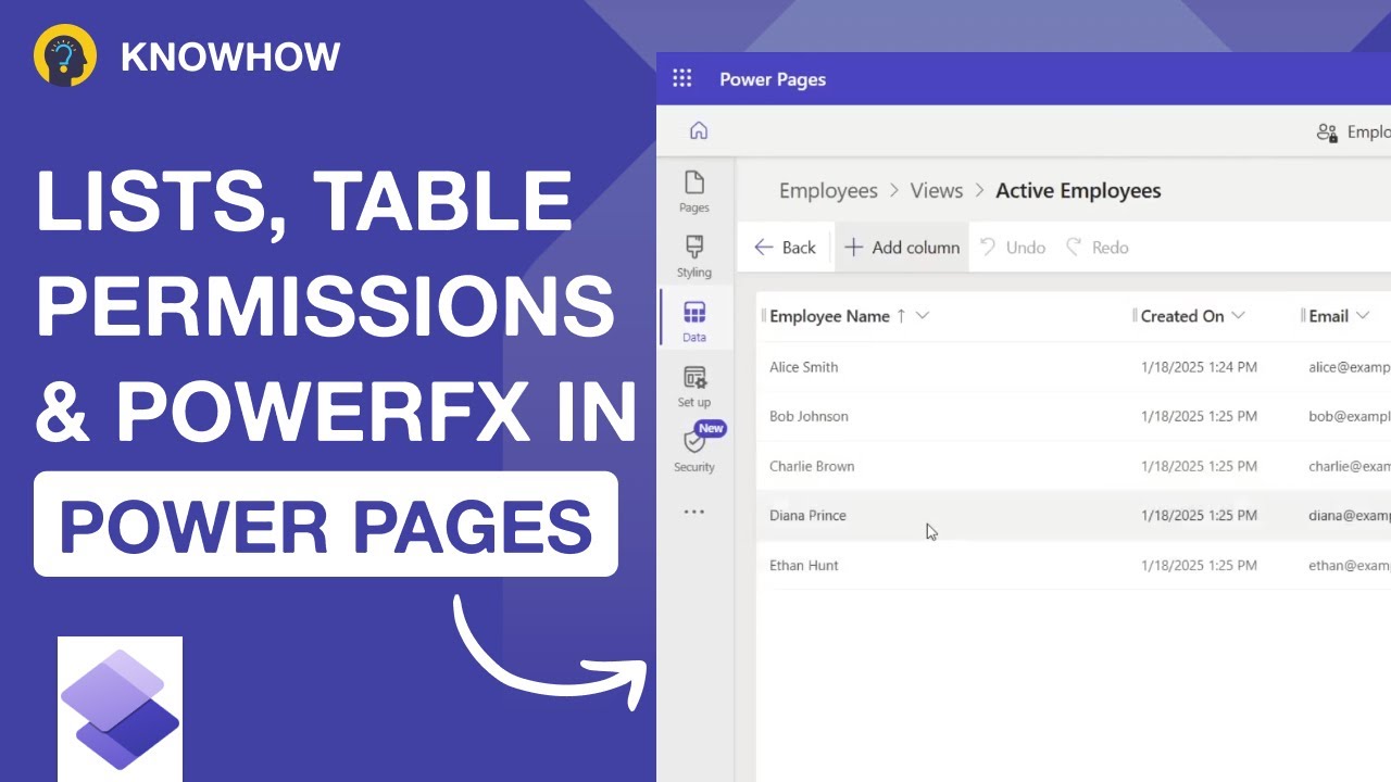 Lists, Table Permissions and PowerFx in Power Pages | Power Pages ...