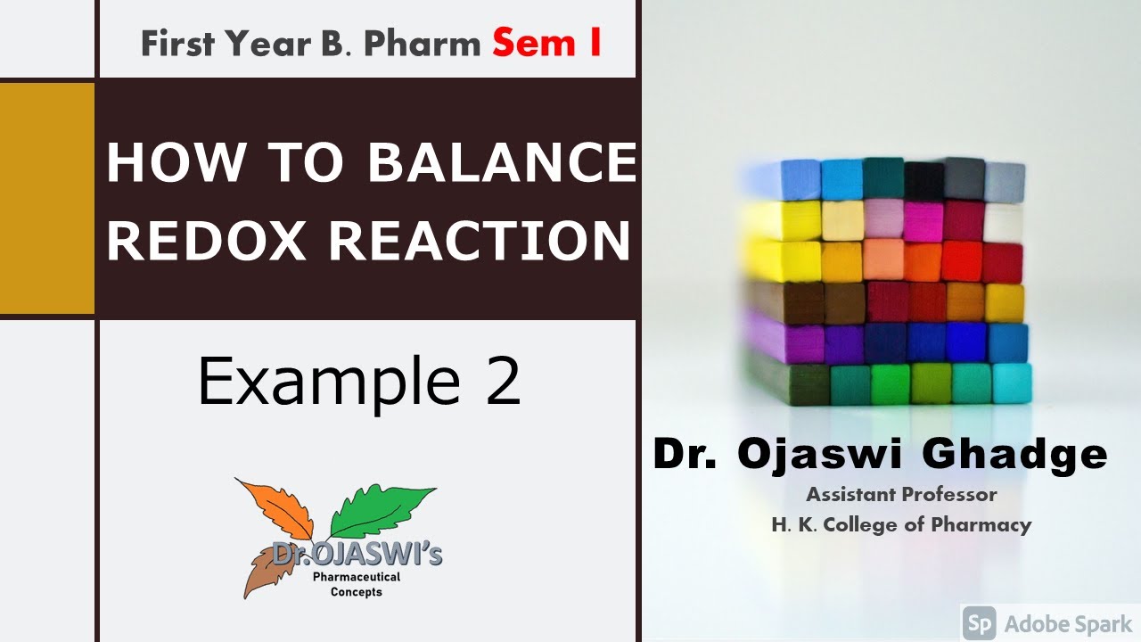 Redox titration Part 5 Balancing a redox reaction Example 2-How to ...