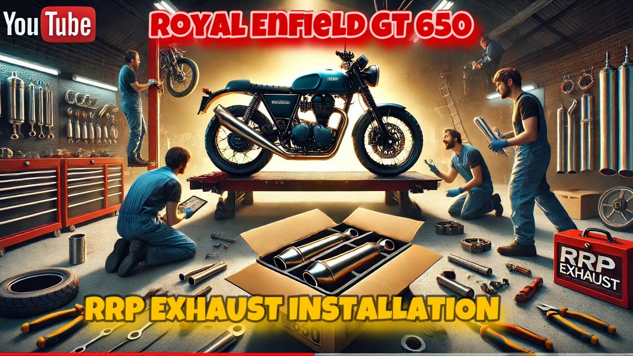 Installing RRP Exhaust in Royal Enfield GT 650 🚀🚀| Performance upgrade ...