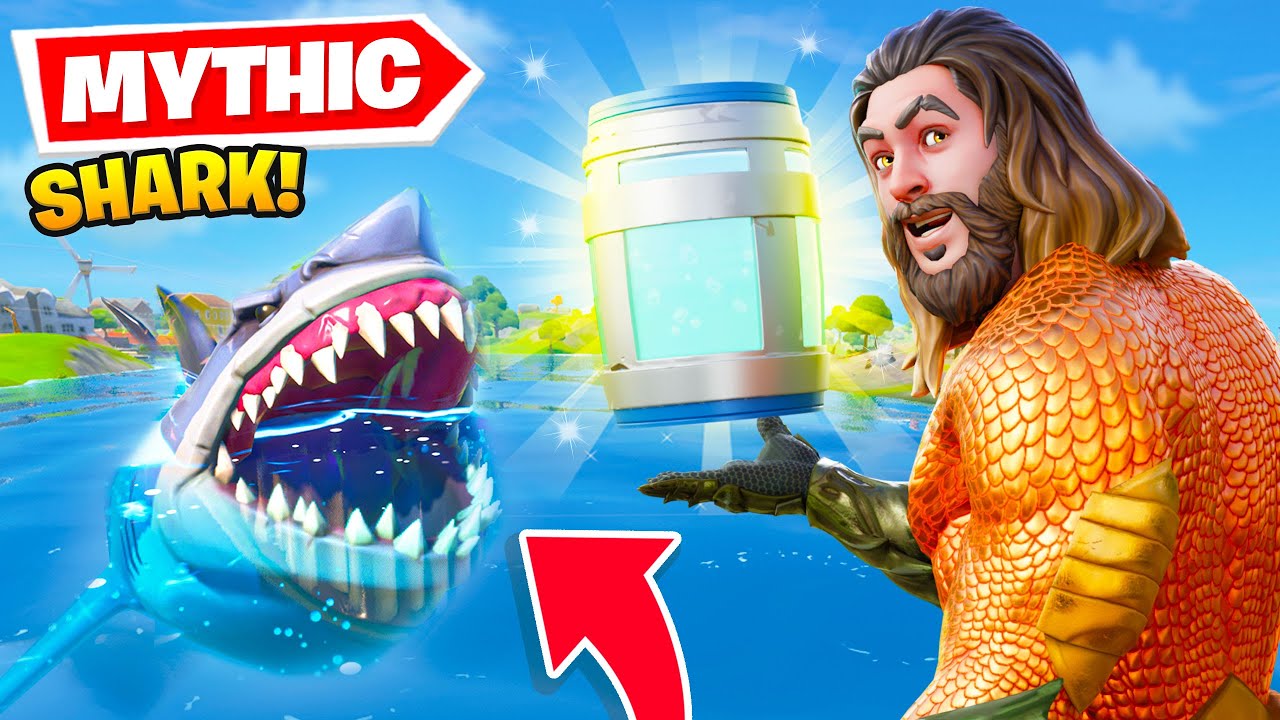 Feeding *MYTHIC* items to SHARKS... (Fortnite Season 3) - YouTube