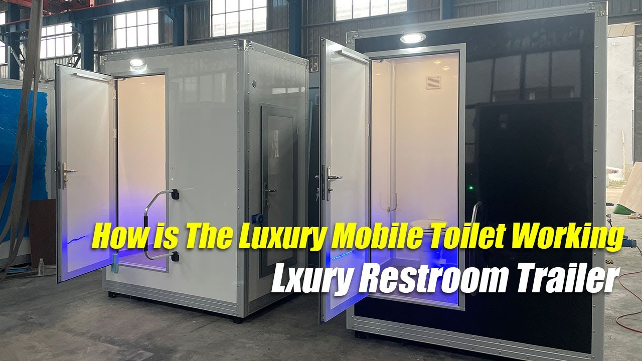 luxury Mobile Toilet White Color, High-end Restroom Trailer - YouTube
