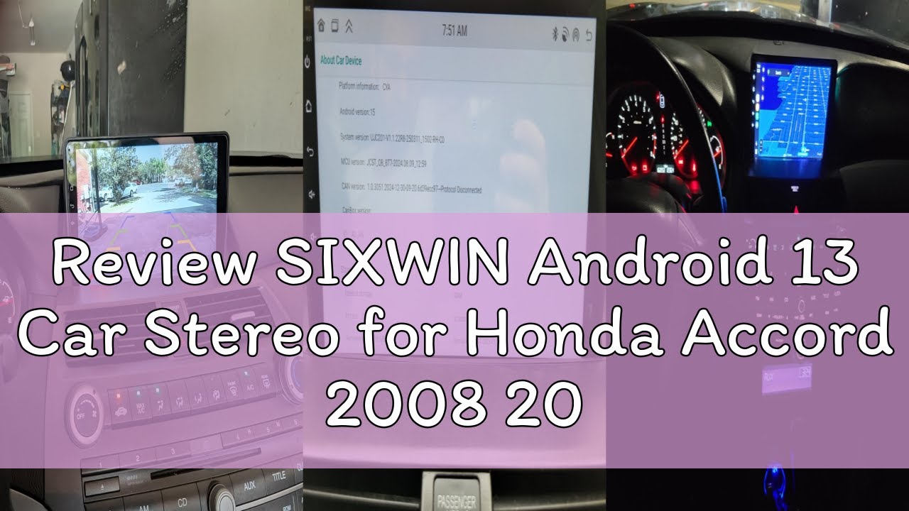Review SIXWIN Android 13 Car Stereo for Honda Accord 2008 2009 2010 ...