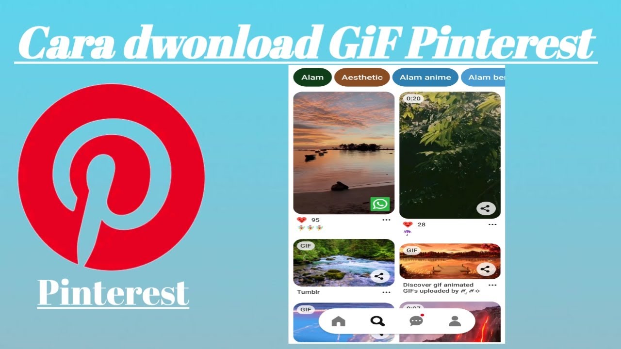 cara mendownload gif di pinterest !! download gif dari pinterest - YouTube