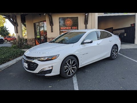 2020 CHEVY MALIBU RS FULL SUNTEK HIGH PERFORMANCE WINDOW TINT - YouTube