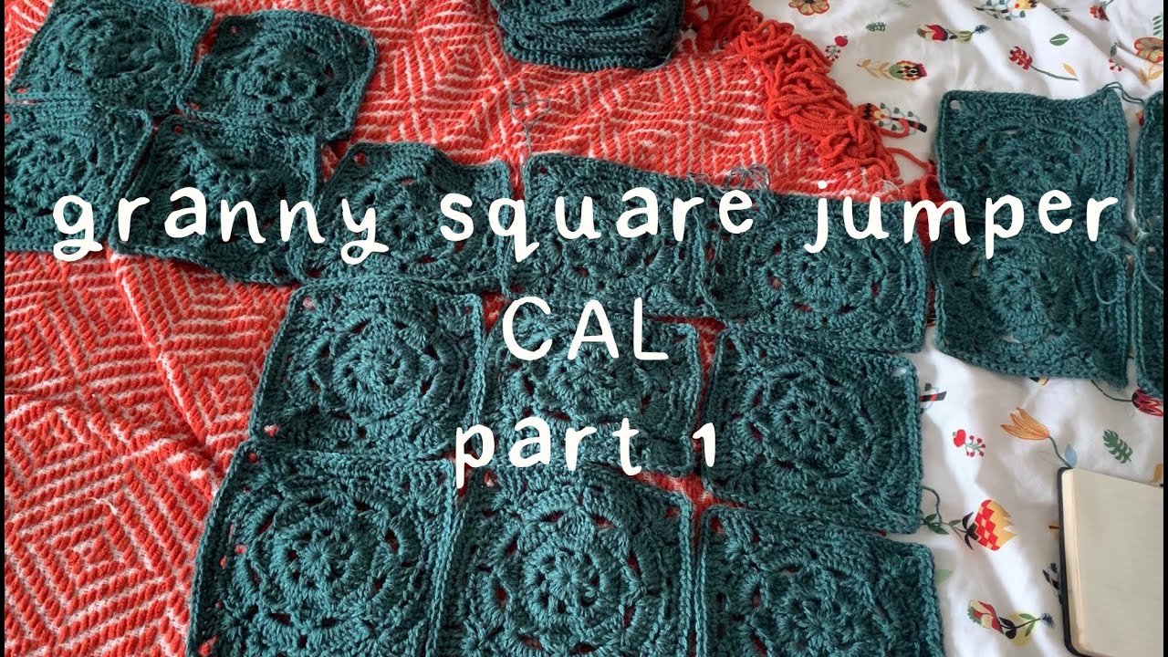 trying to finish a crochet granny square jumper... part 1 - YouTube