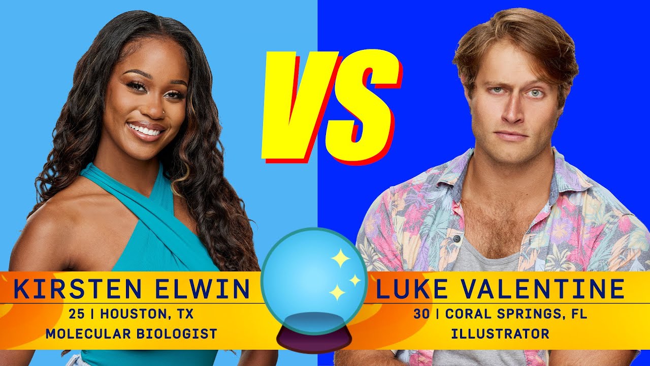 Big Brother 25 Cast Reveal Face-off: Luke Valentine vs Kirsten Elwin Predictions Revisited - YouTube