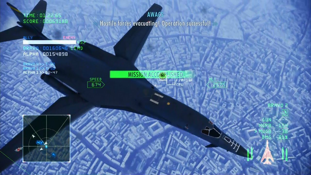 Ace Combat Infinity : Moscow Battle (B-1B Lancer) - YouTube