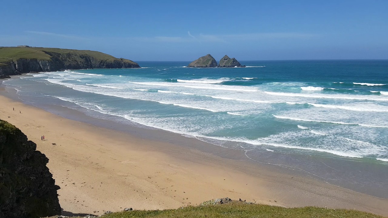 Holywell Bay Beach, Cornwall 2017 - YouTube