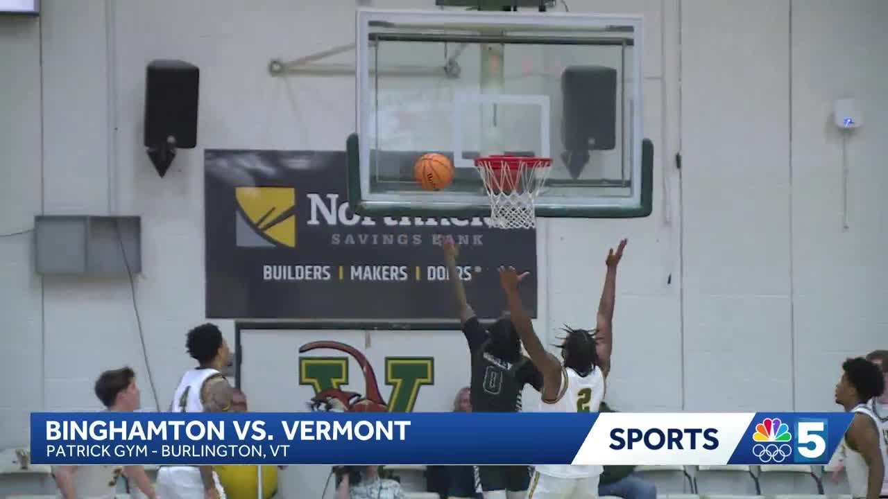 Vermont men's basketball squeek by Binghamton in one-point win - YouTube