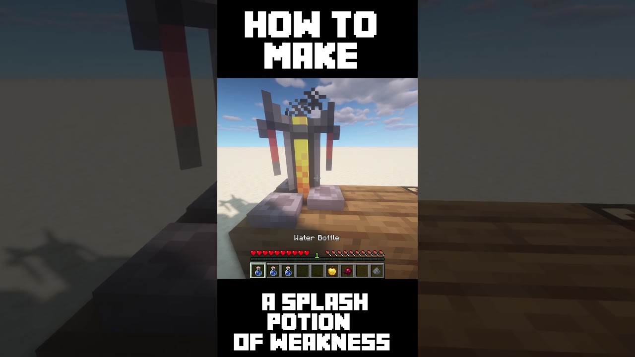 How to make a Splash Potion of Weakness in Minecraft #shorts - YouTube