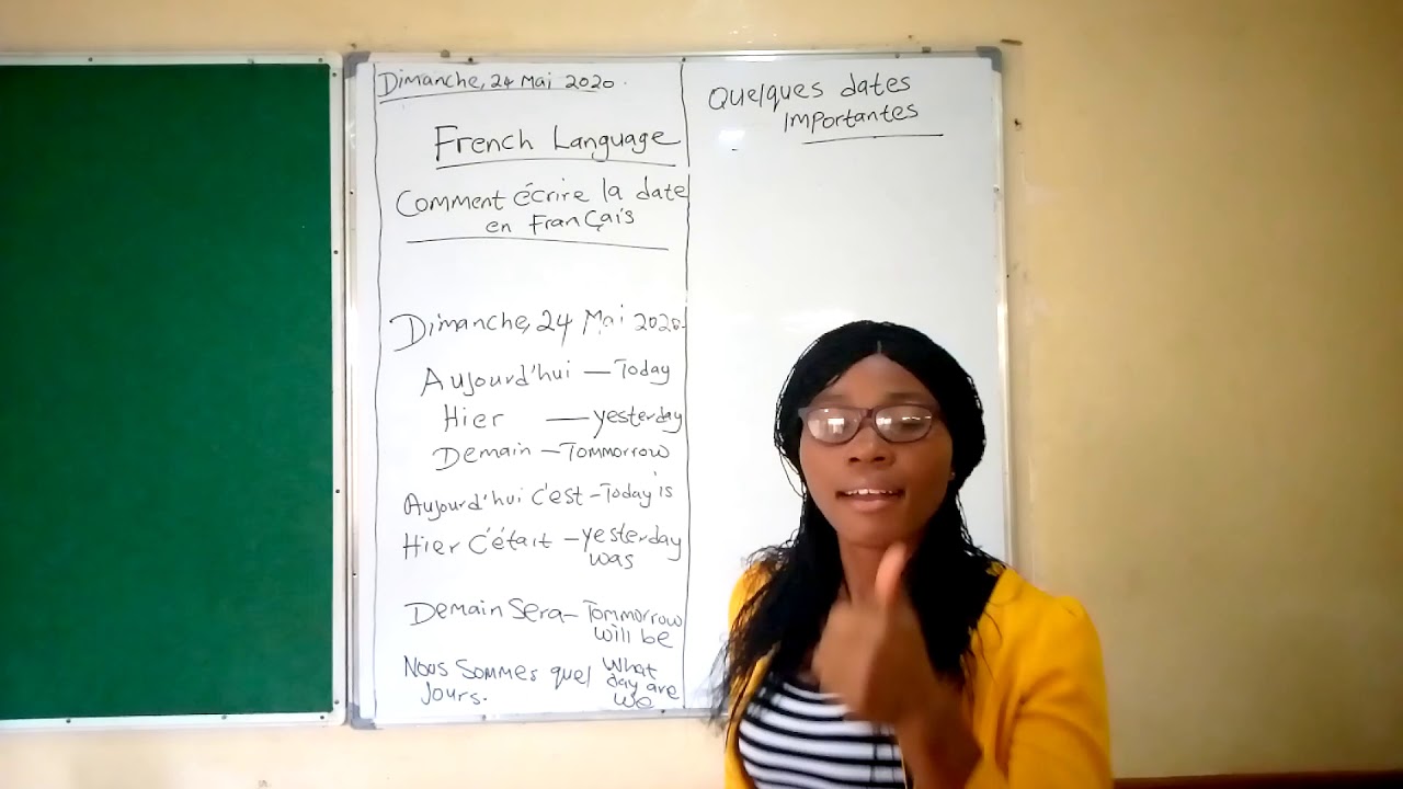 Comment ecrire la date en francais. How to write date in french - YouTube