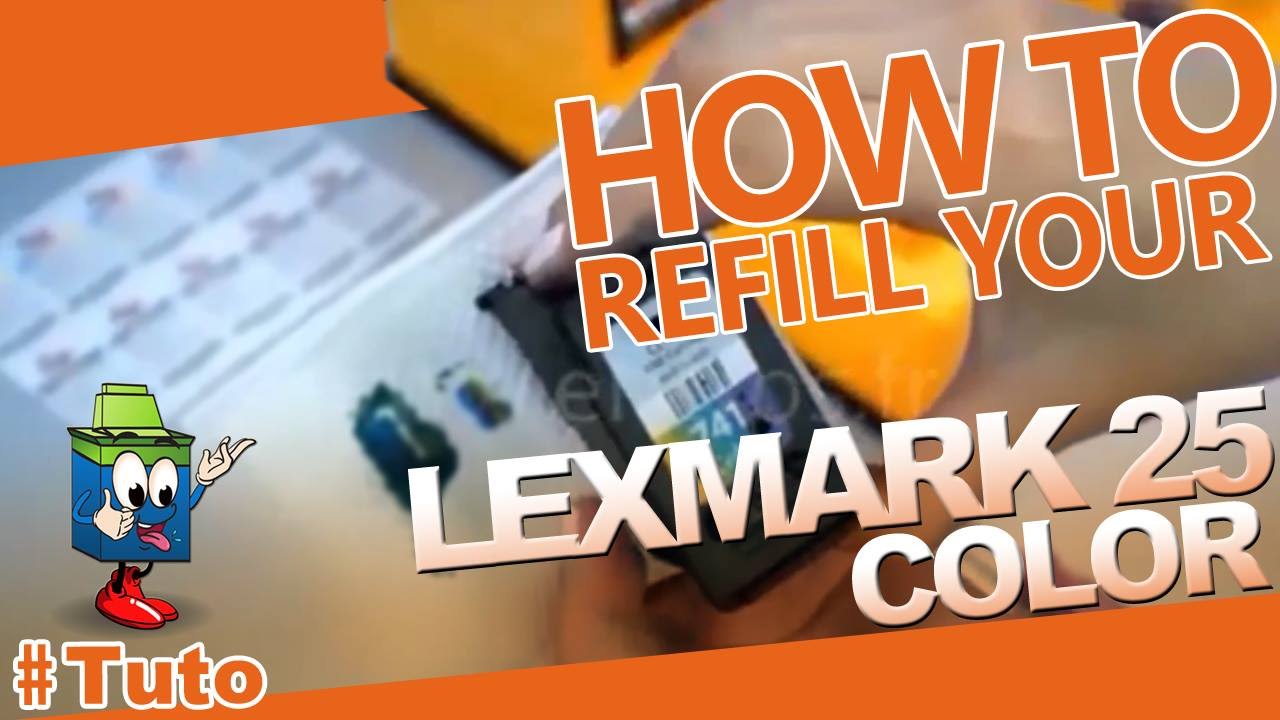 Lexmark 25 Color Cartridge : How To Refill The Cartridge - YouTube