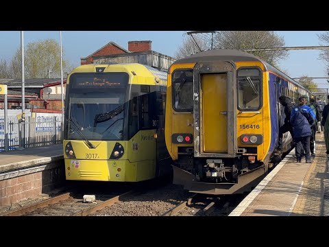 Tram / Train-Spotting At Navigation Road (10.4.25) | Manchester MetroLink & Northern Railway
