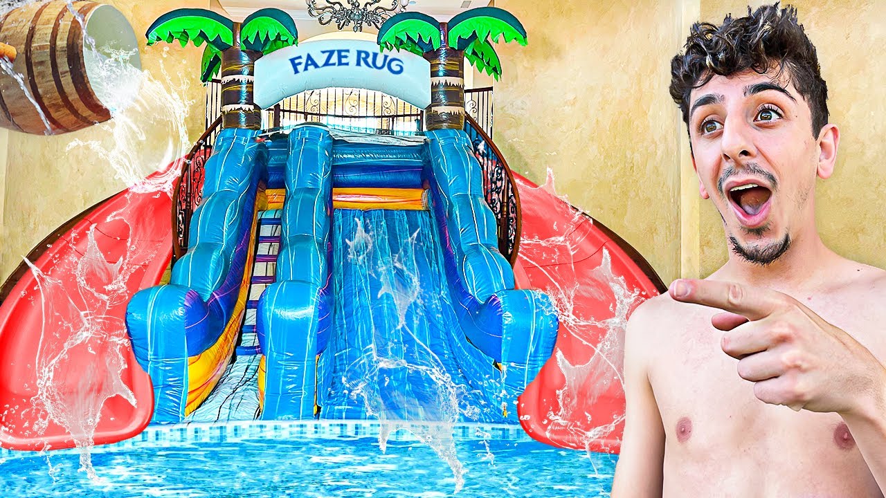 I BUILT AN INDOOR WATER PARK INSIDE MY HOUSE!! - YouTube