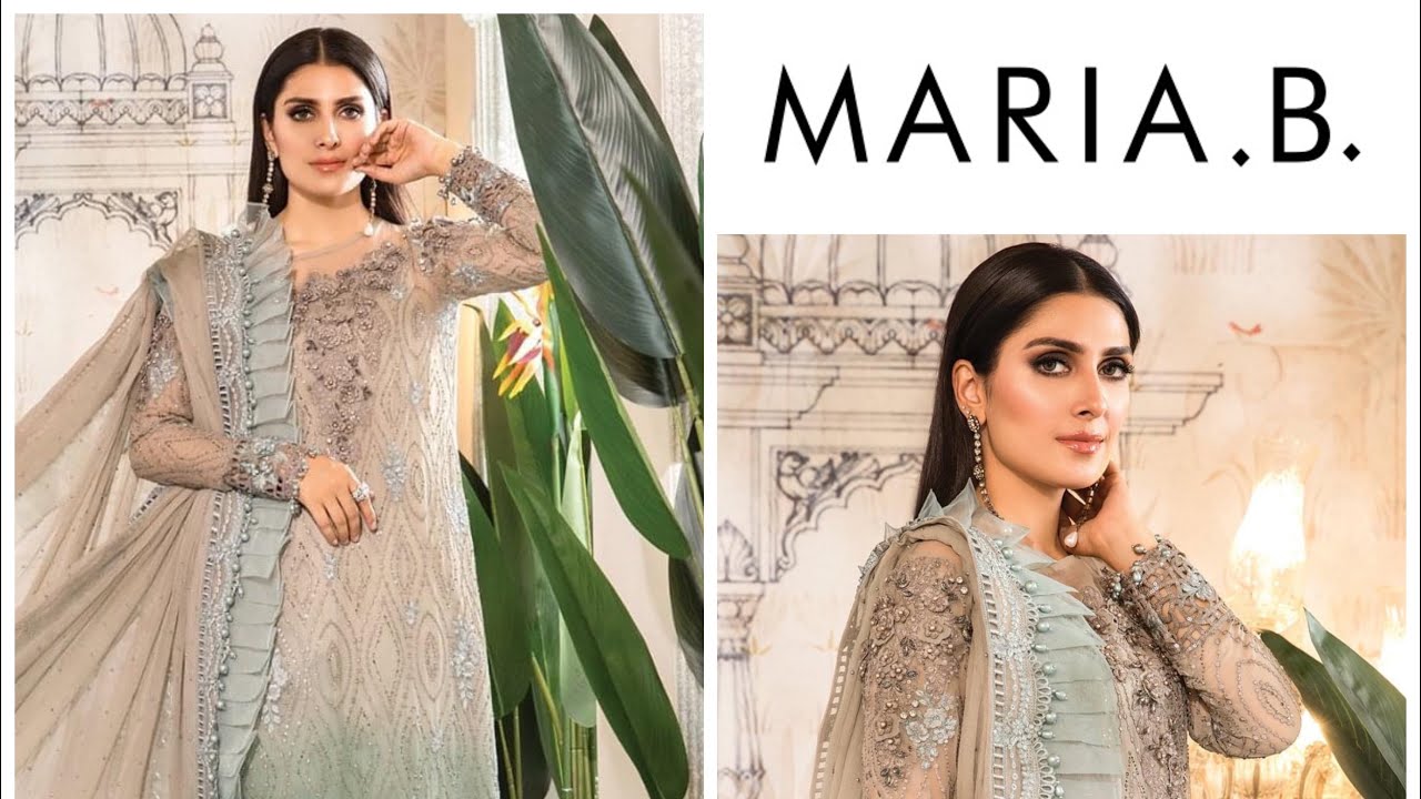 MARIA.B CHIFFON UNSTITCHED EMBROIDERED SUIT - YouTube