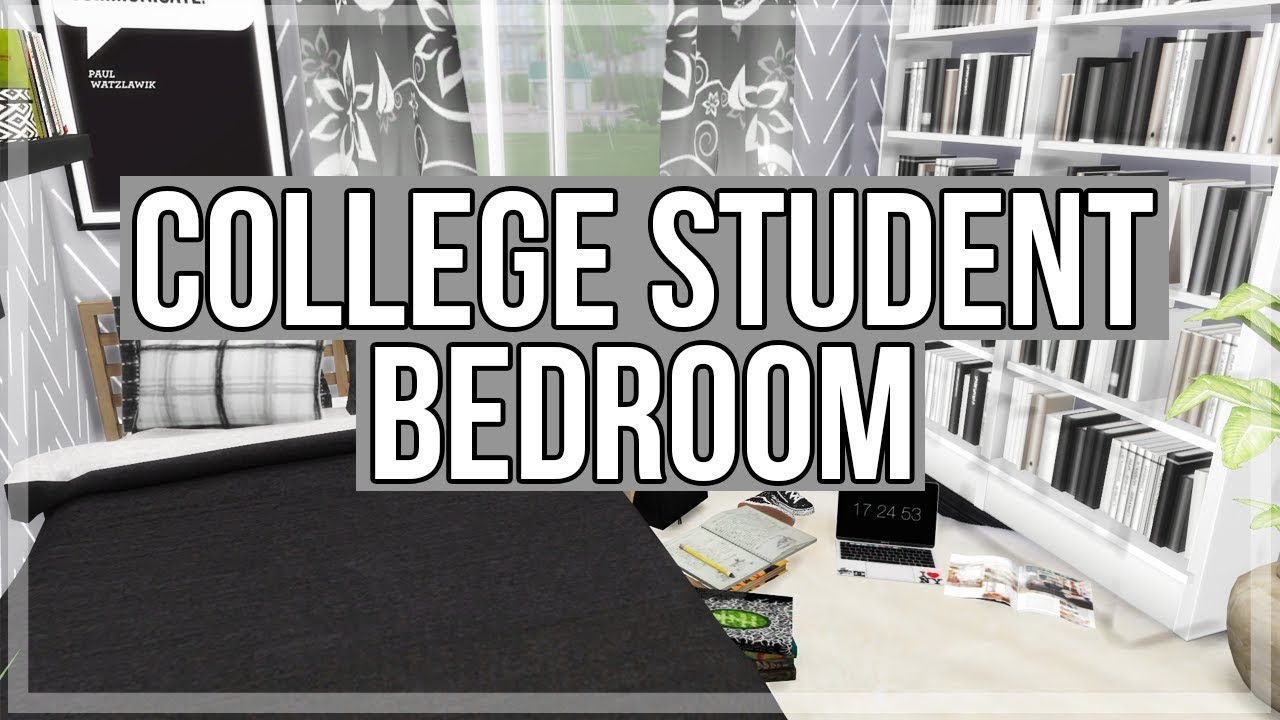 The Sims 4: Room Build || College Student Bedroom [BACK TO SCHOOL ...