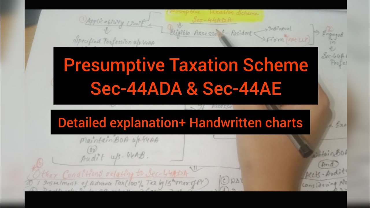 Sec-44ADA & 44AE relavant for Nov 2023 exams #video #youtubevideo # ...
