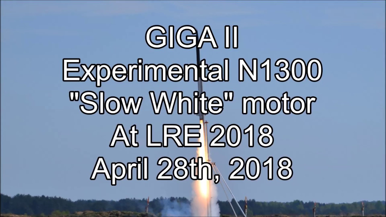 GIGA II - N class experimental Slow White APCP motor - flight I - YouTube