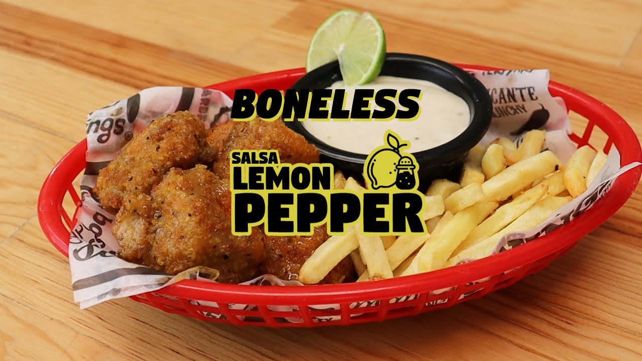 😋¿Como hacer los mejores boneless con salsa LEMON PEPPER?🍋🍋 - YouTube