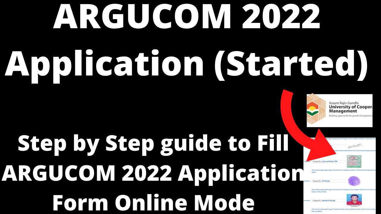 ARGUCOM 2022 Application (Started) - How to Fill Official ARGUCOM 2022 ...