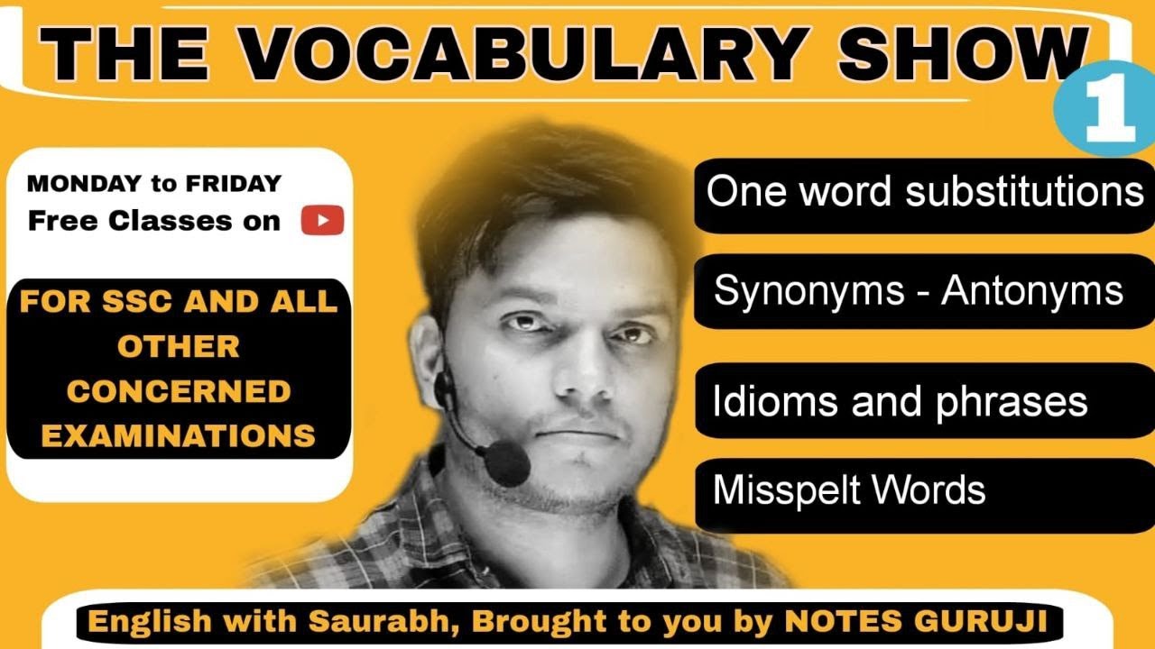 The vocabulary show Episode 1 , English with Saurabh - YouTube