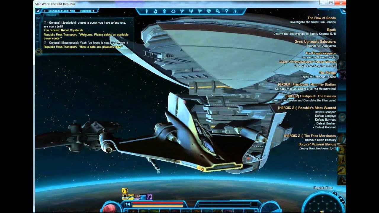 SWTOR Star Was the Old republic Jedi Consular Taxi - YouTube