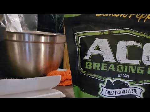 fresh blue catfish filet and fry with ACC Breading - YouTube