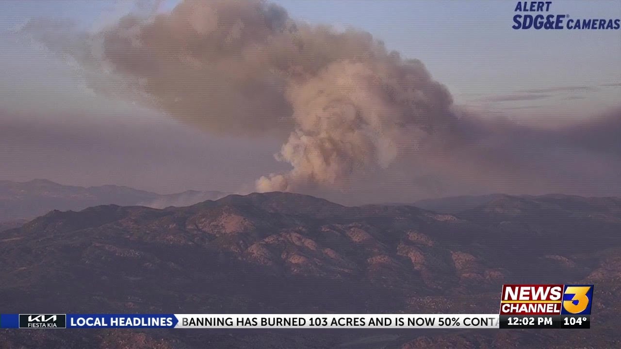 Bonny Fire burns 877-acres fire in Aguanga, 5% contained - YouTube