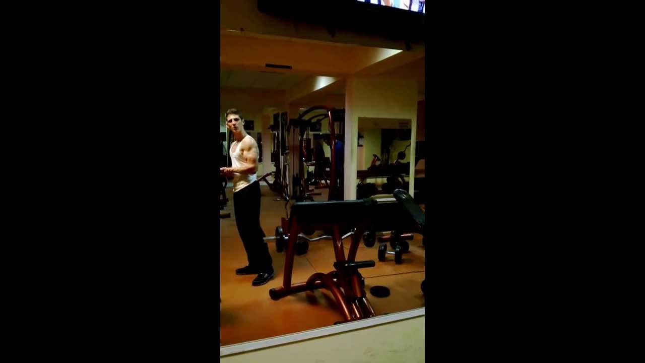 15 year old natural bodybuilder flexing ^^ 75kg ""enjoy"" - YouTube