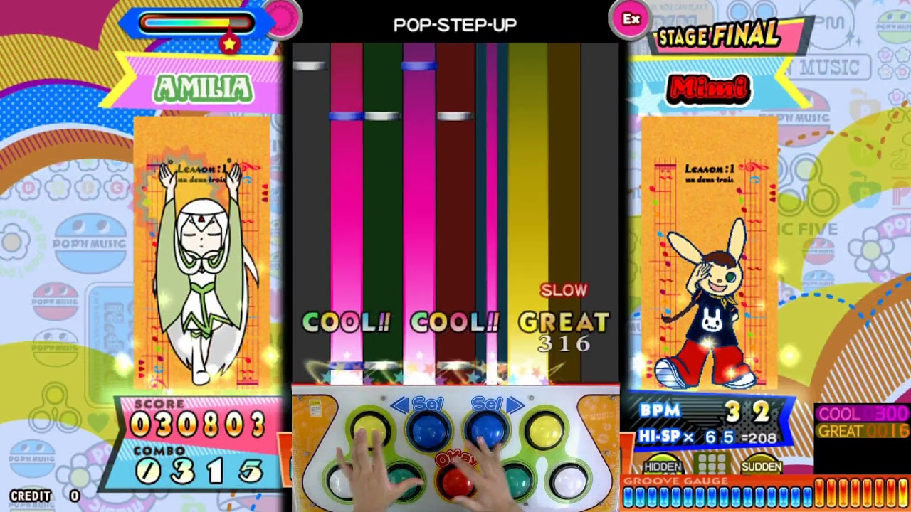 [Pop'n music] LESSON POP-STEP-UP EX PF - YouTube